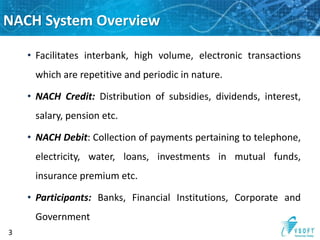National Automated Clearing House (NACH) an Overview by VSoft | PDF