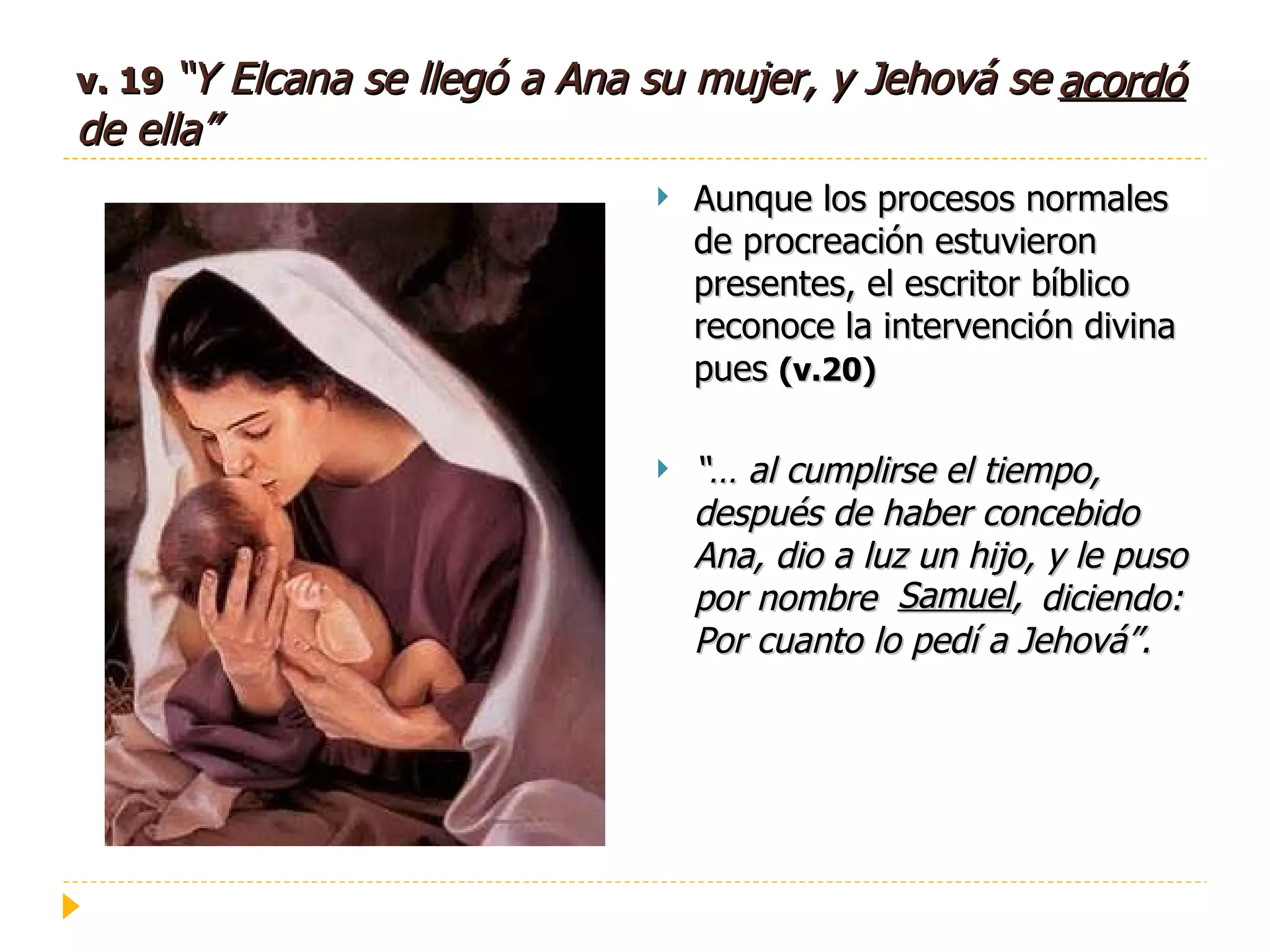 Nacimiento y primeras tareas de samuel | PPT