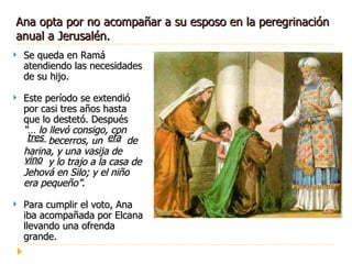 Nacimiento y primeras tareas de samuel | PPT