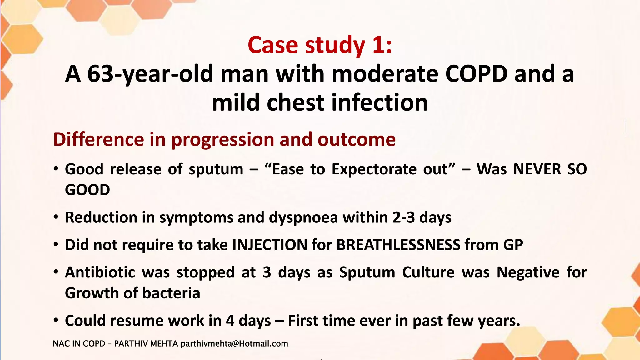 Nac in copd india experience_pmm_2018 | PPTX