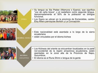 Nacionalidades del ecuador por Paul Silva | PPTX