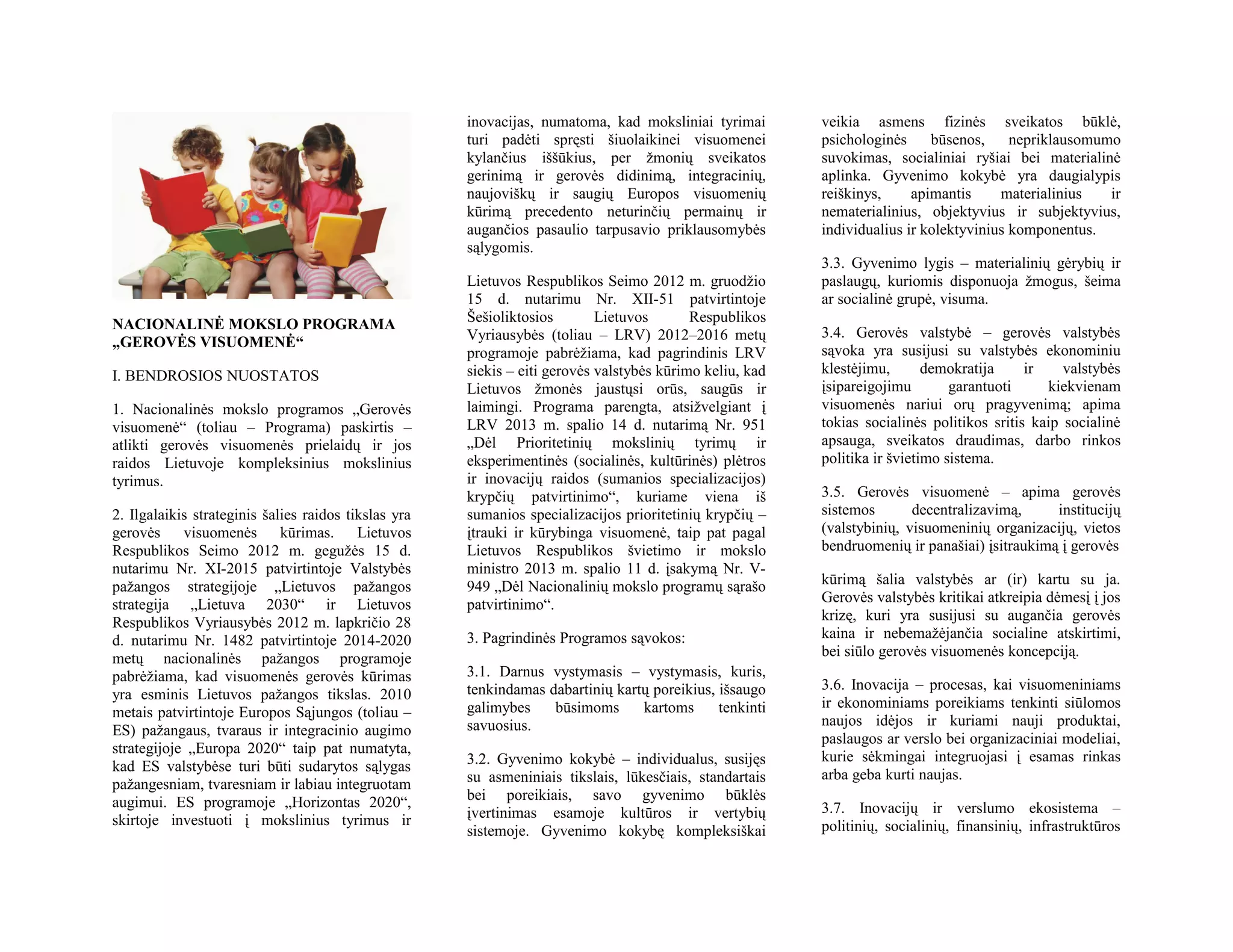 Nacionalinė mokslo programa 3 lankstinukas | PDF