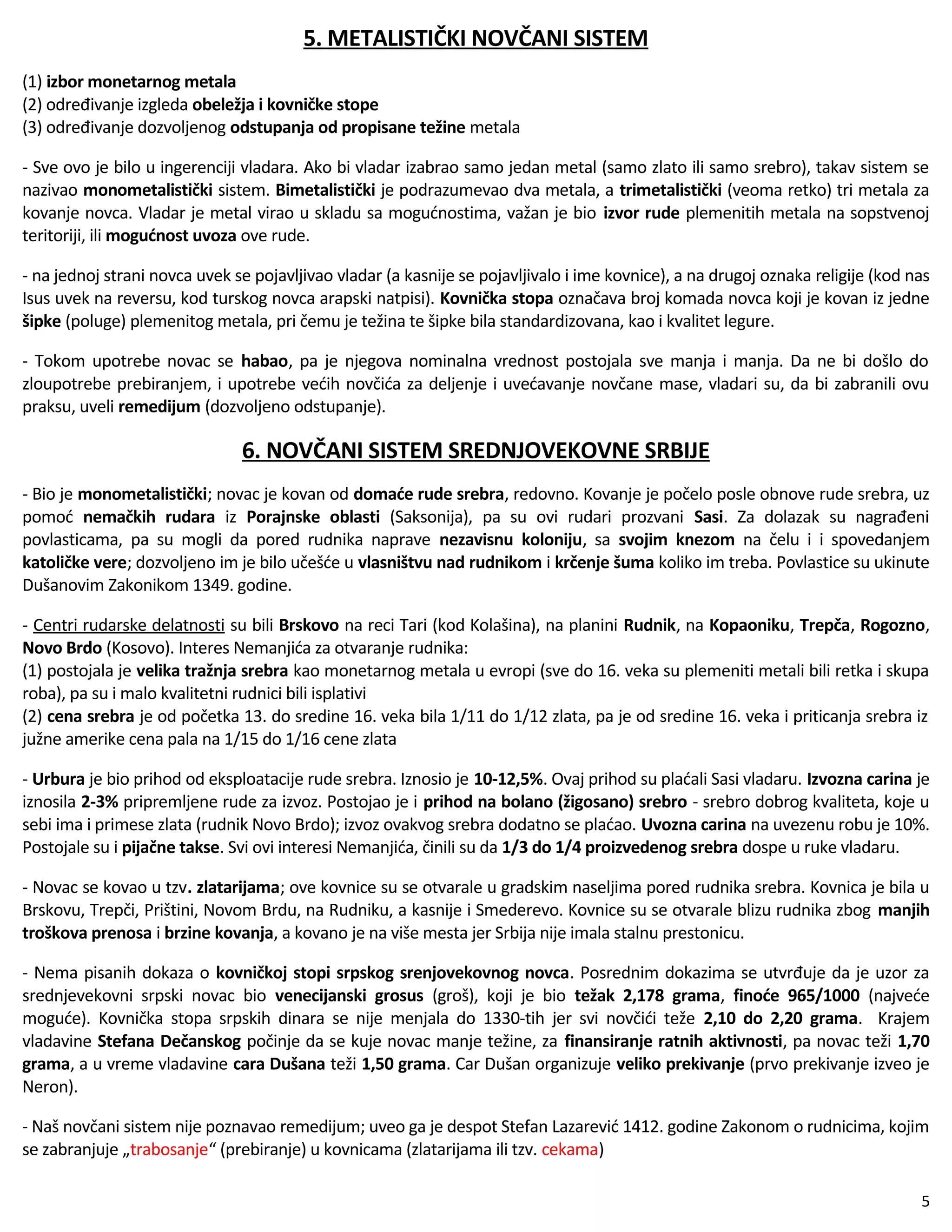 Nacionalni novac prvi kolok | DOC