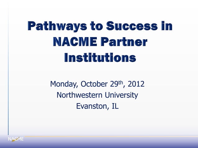 Pathways to Success in a NACME Partnership | PDF | Professional School ...