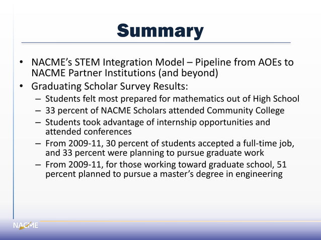 Pathways to Success in a NACME Partnership | PDF | Professional School ...