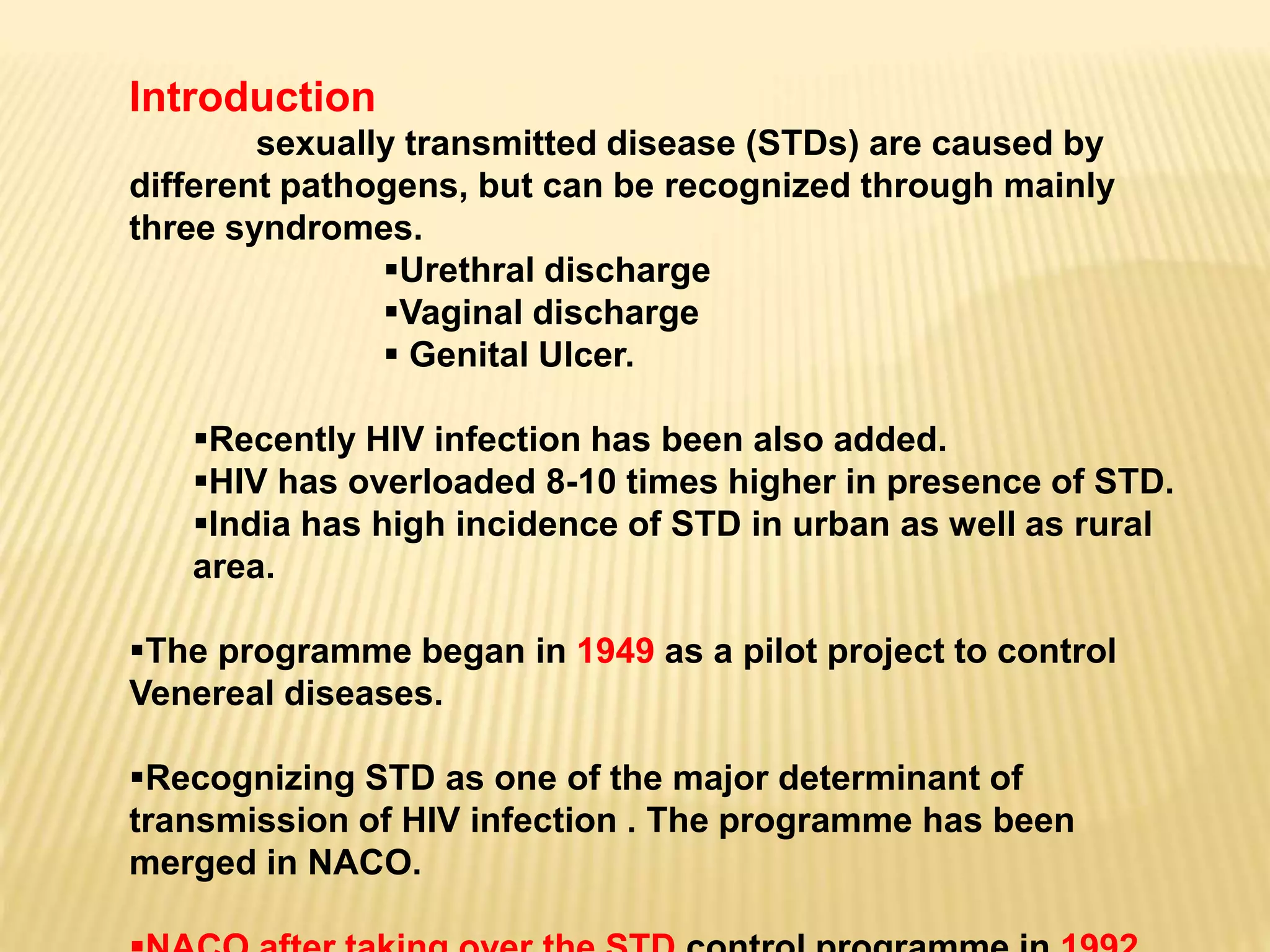 National AIDS & STD control programme of India | PPTX | Sexual ...