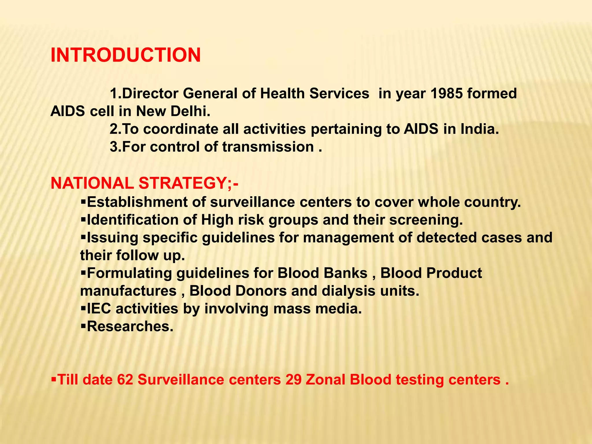 National AIDS & STD control programme of India | PPTX