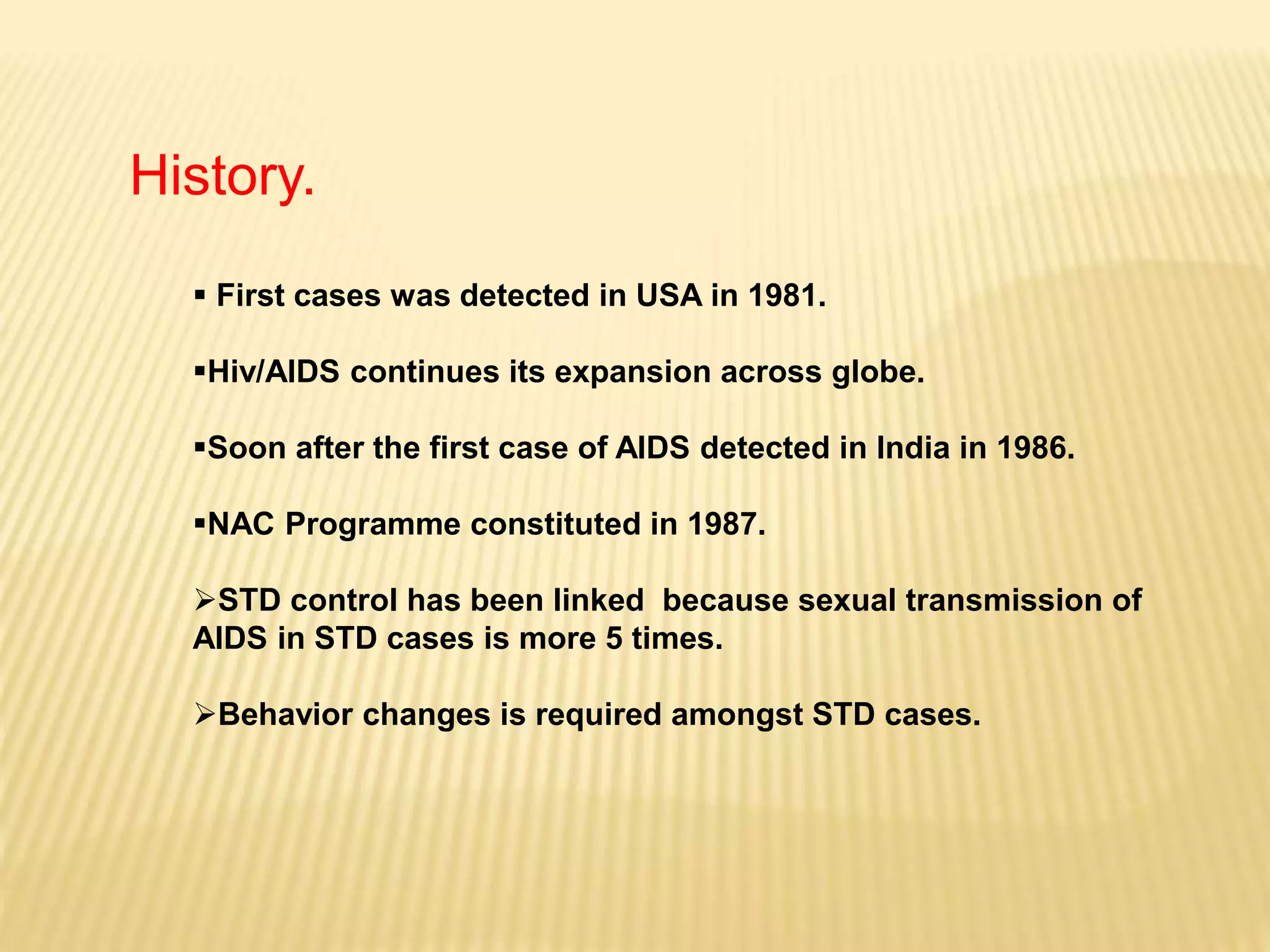 National AIDS & STD control programme of India | PPTX