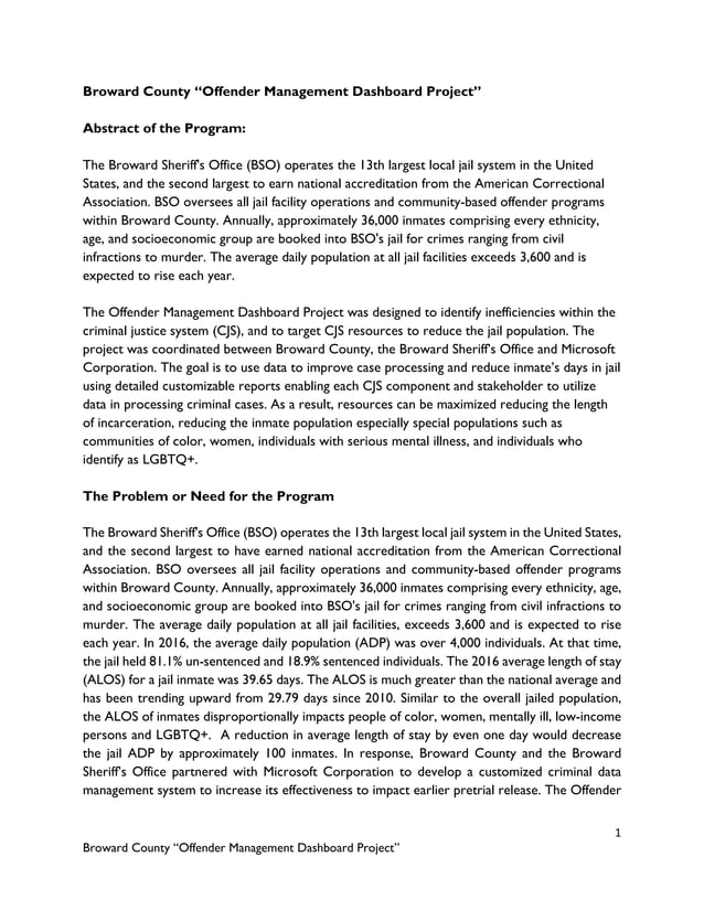 Offender Management Dashboard | PDF