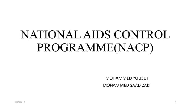 National Aids Control Program | PPT