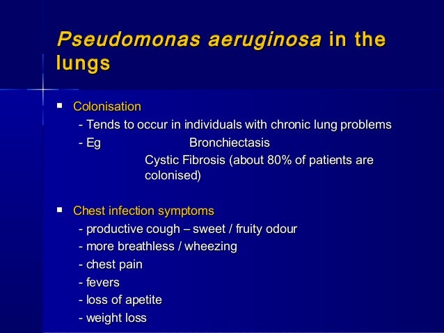 Pseudomonas infections and a new type of antifungal drug