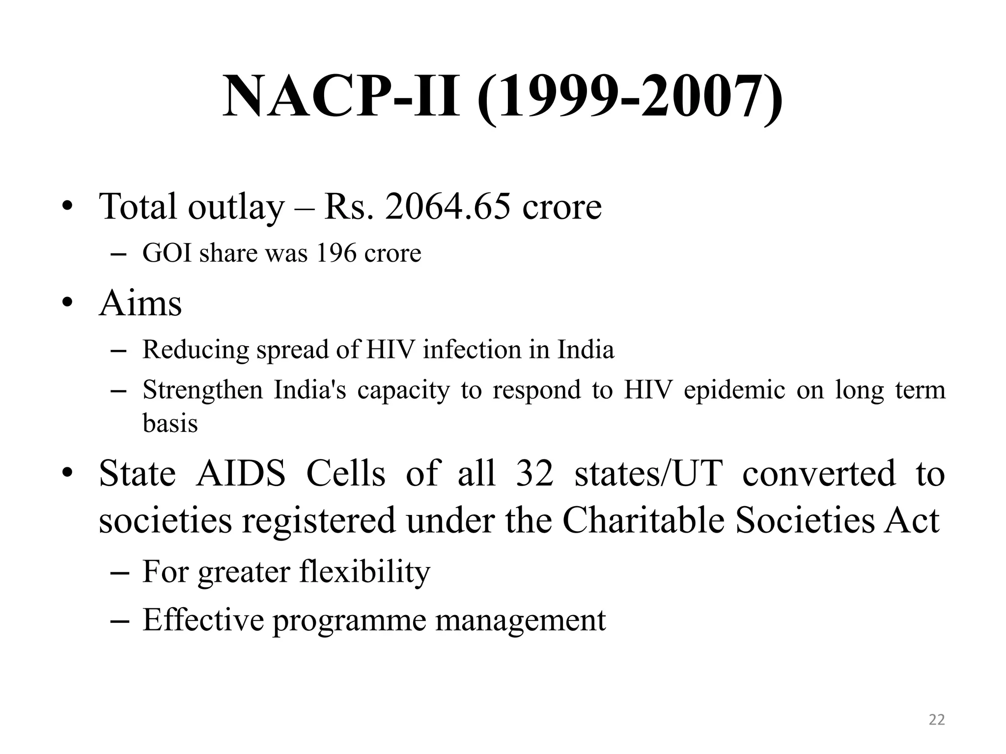 National AIDS Control Programme - NACP | PPTX