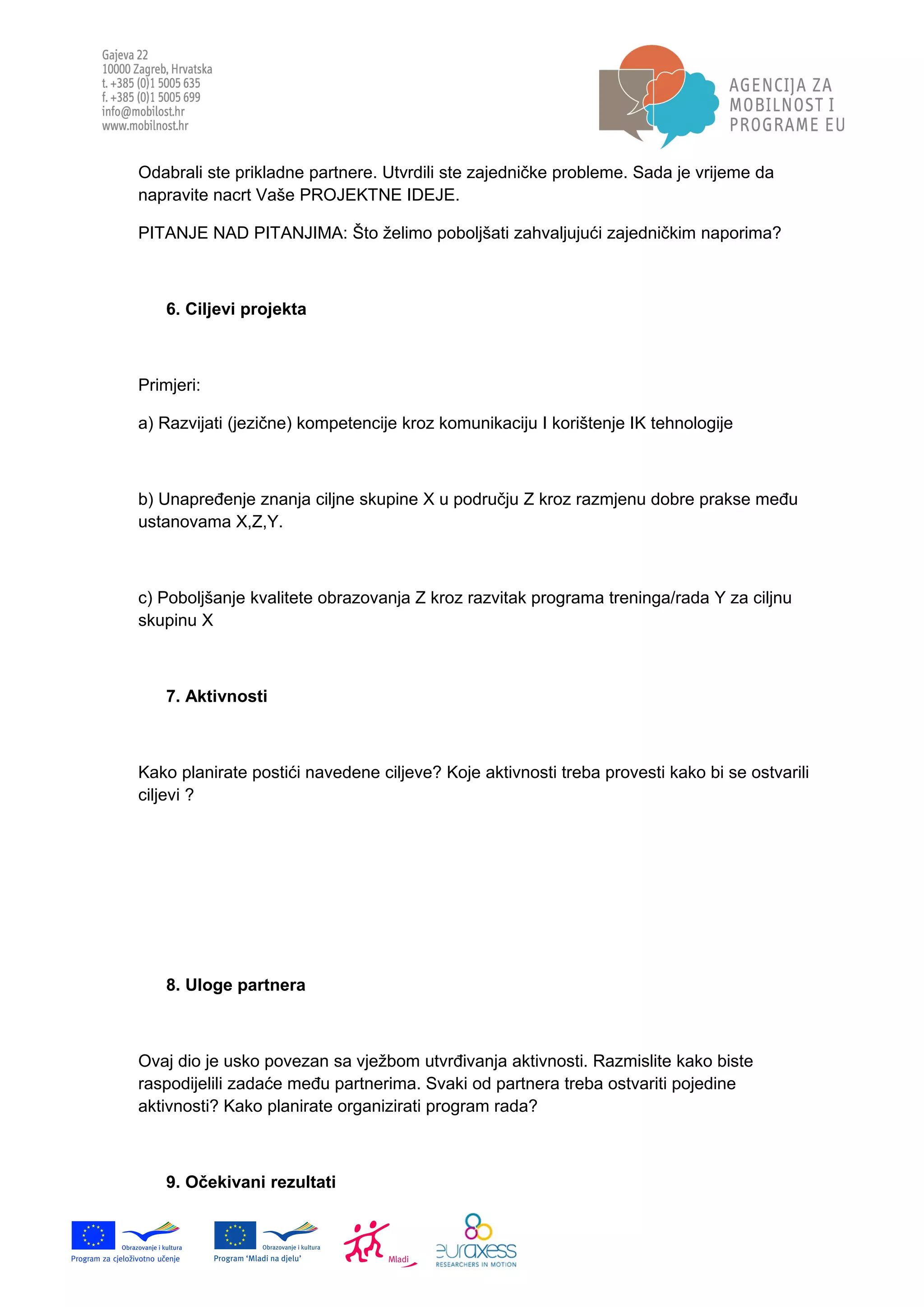 Nacrt projekta partnerstva | PDF