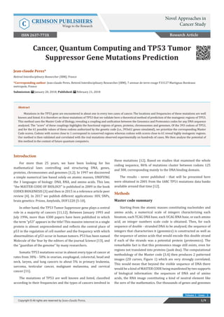 Cancer, Quantum Computing and TP53 Tumor Suppressor Gene Mutations ...