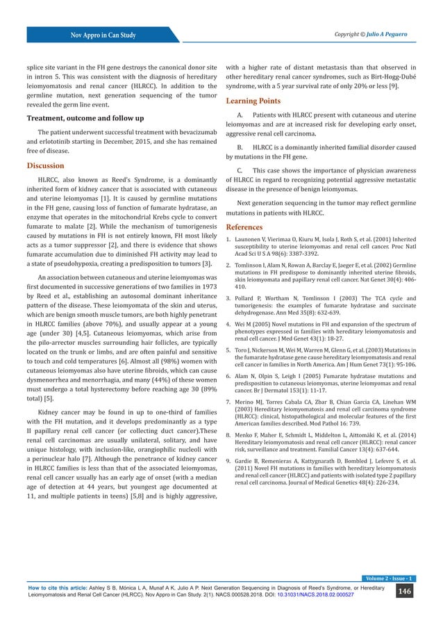 Next Generation Sequencing in Diagnosis of Reed’s Syndrome, or ...