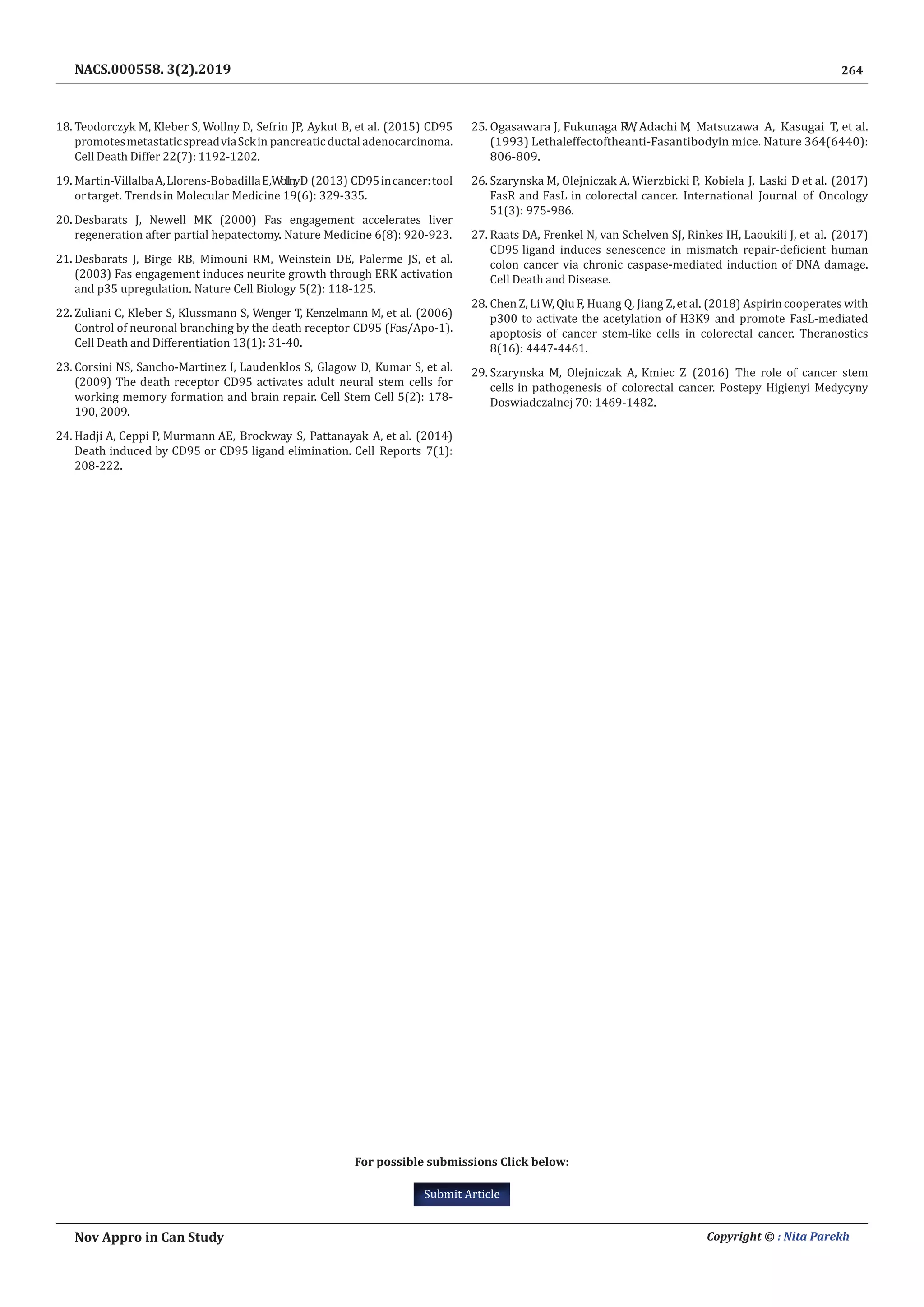 Different Faces of Fas Signaling in Cancer Cells-Crimson Publishers | PDF