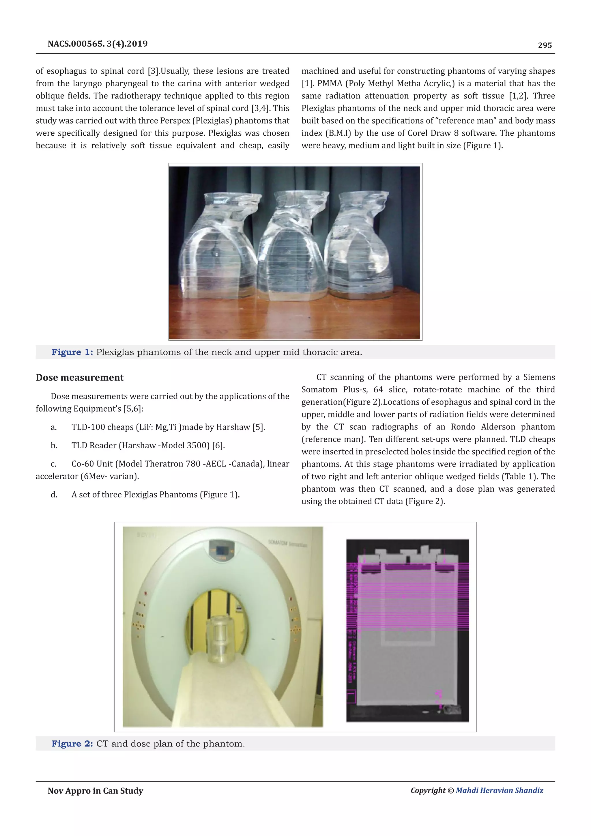 Estimating the Absorbed Dose in Spinal Cord After Radiotherapy of Cervical Esophageal Tumors ...