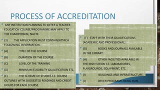 Nacte(national acredition council for teacher`s education | PPT