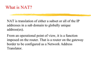 Nad710 Network Address Translation | PPT