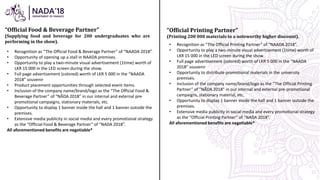 Nada 2018 partnership proposal | PPT