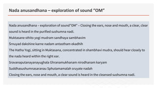 Nada anusandhana – exploration of sound | PDF
