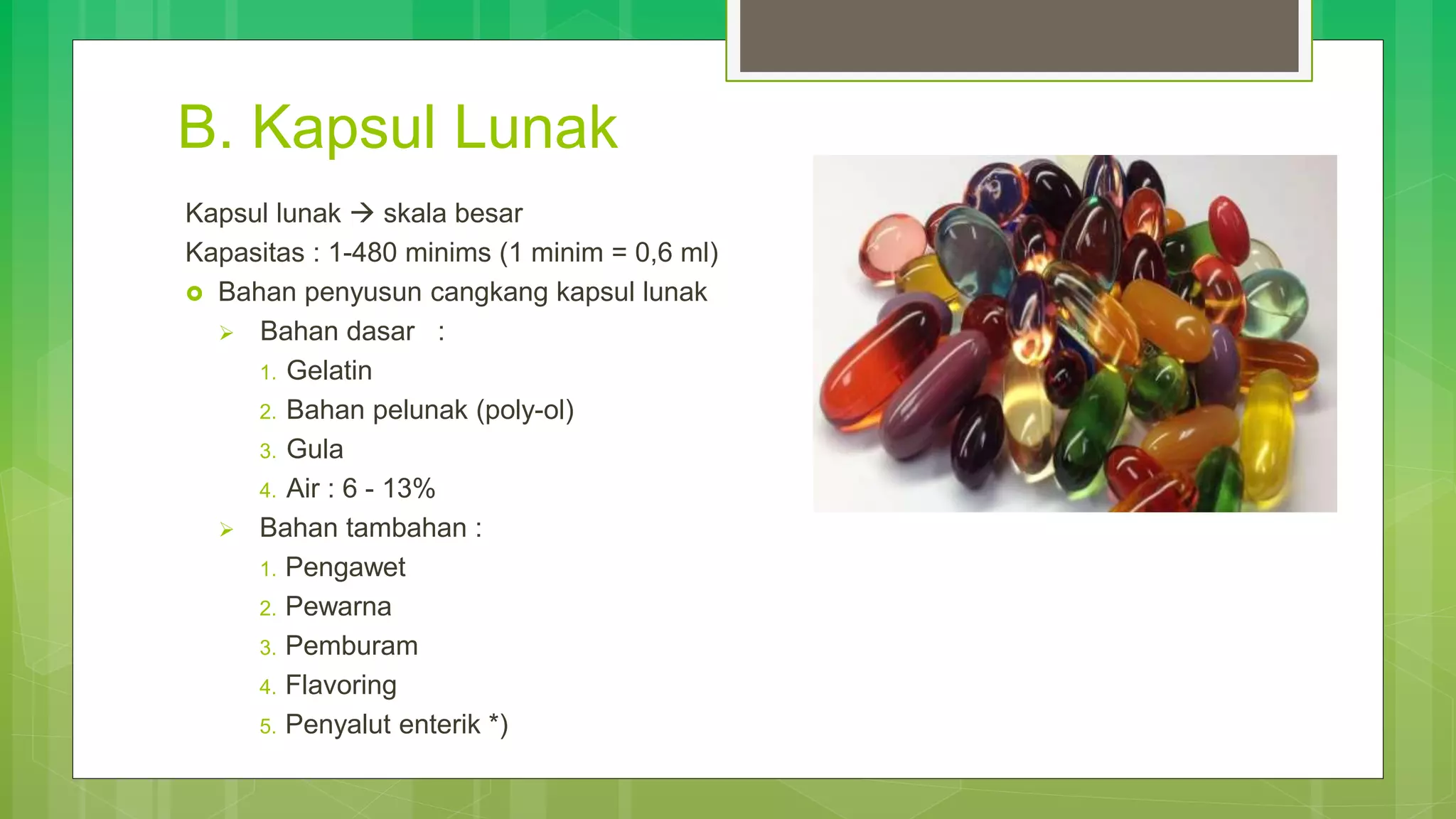 Sediaan obat Kapsul | PPTX