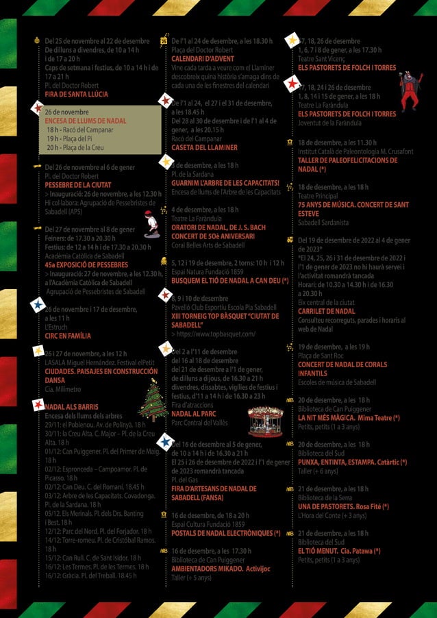 Activitats Nadal Sabadell 2022 | PDF