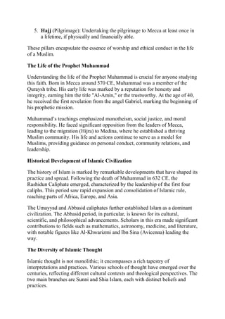 Understanding Islamic Studies: A Journey into Faith and Knowledge | PDF