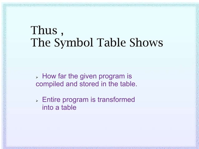 compiler ppt on symbol table | PPTX | Programming Languages | Computing