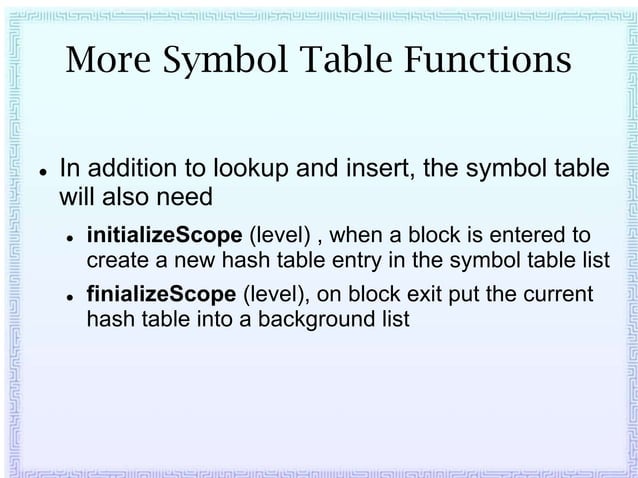 compiler ppt on symbol table | PPTX | Programming Languages | Computing