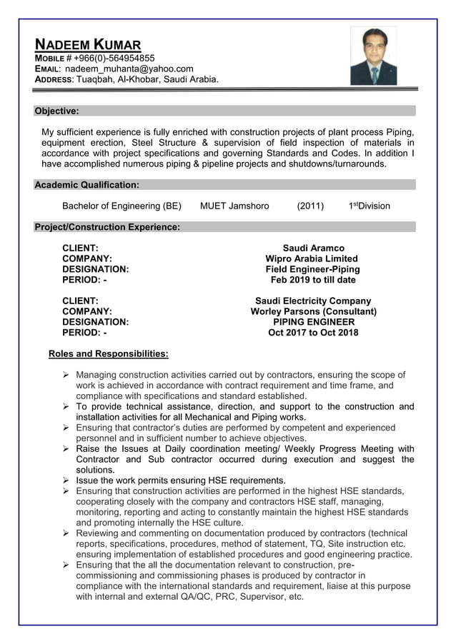 Nadeem kumar cv | PDF