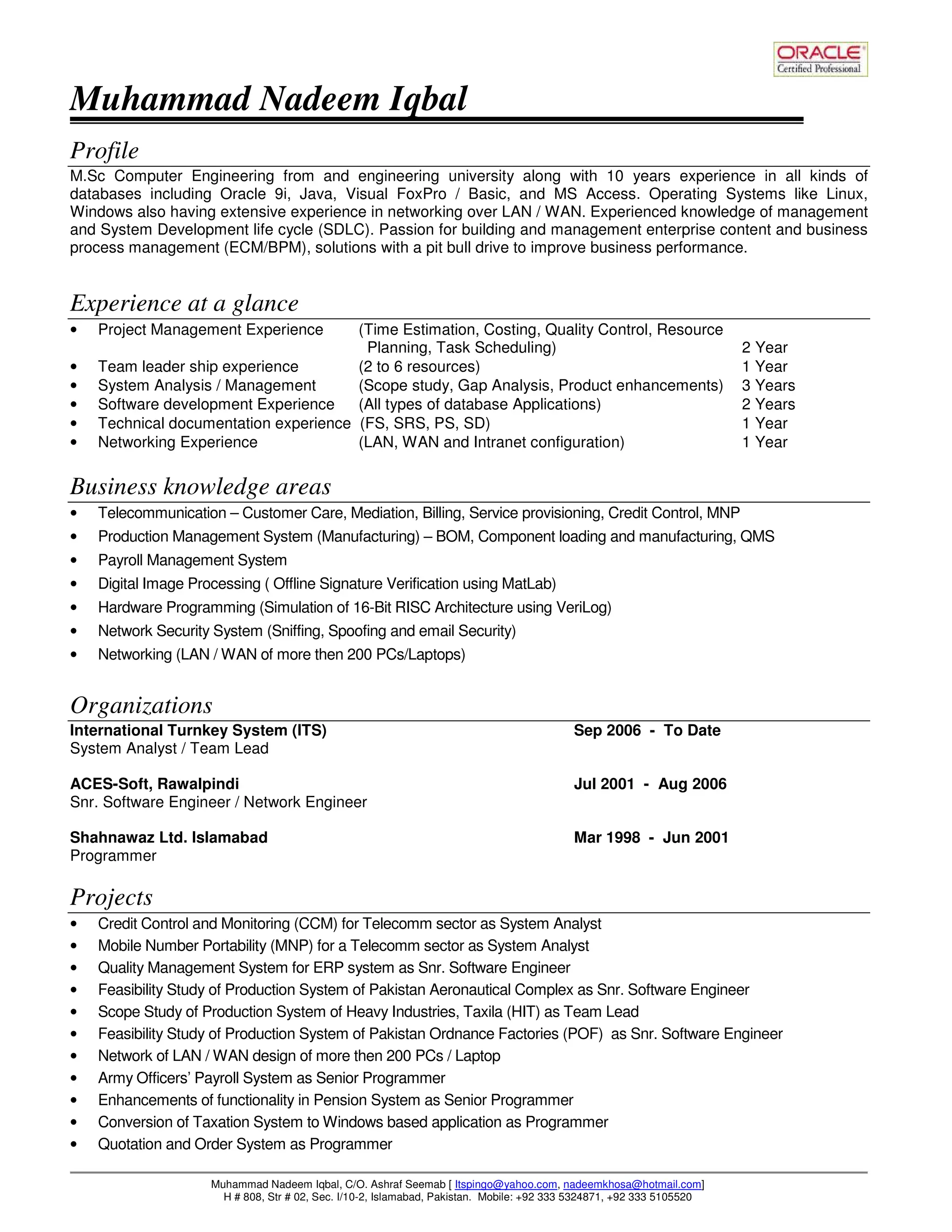 Nadeem resume | PDF