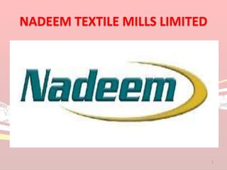Nadeem textile mill ratio analysis 2015 | PPT