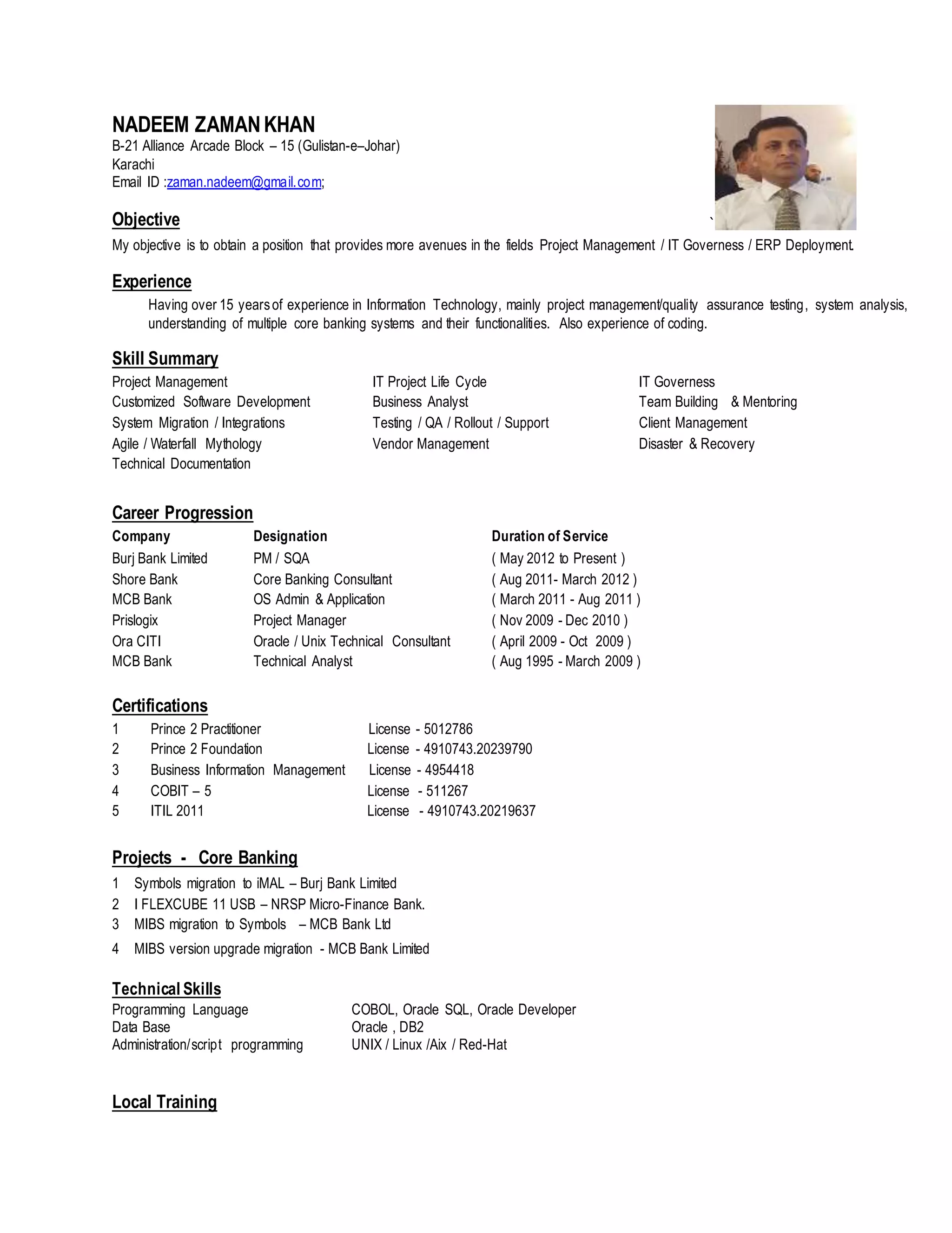 Nadeem Zaman CV | DOCX