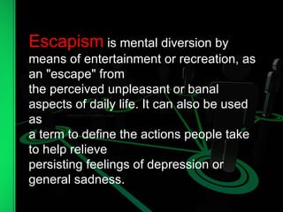 Social Networking and Escapism by Nadeer | PPT