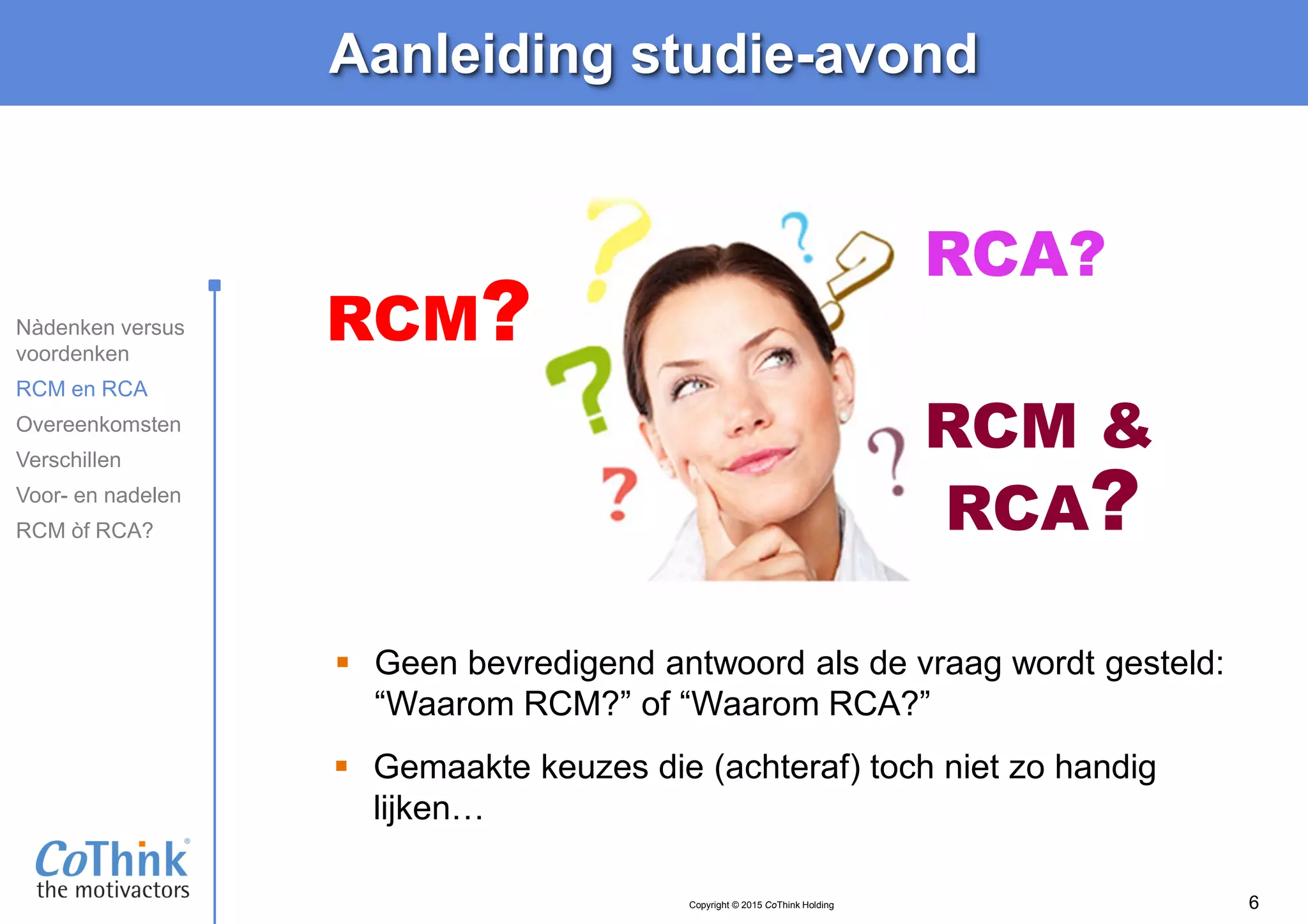 Nadenken en voordenken over storingen | PPT