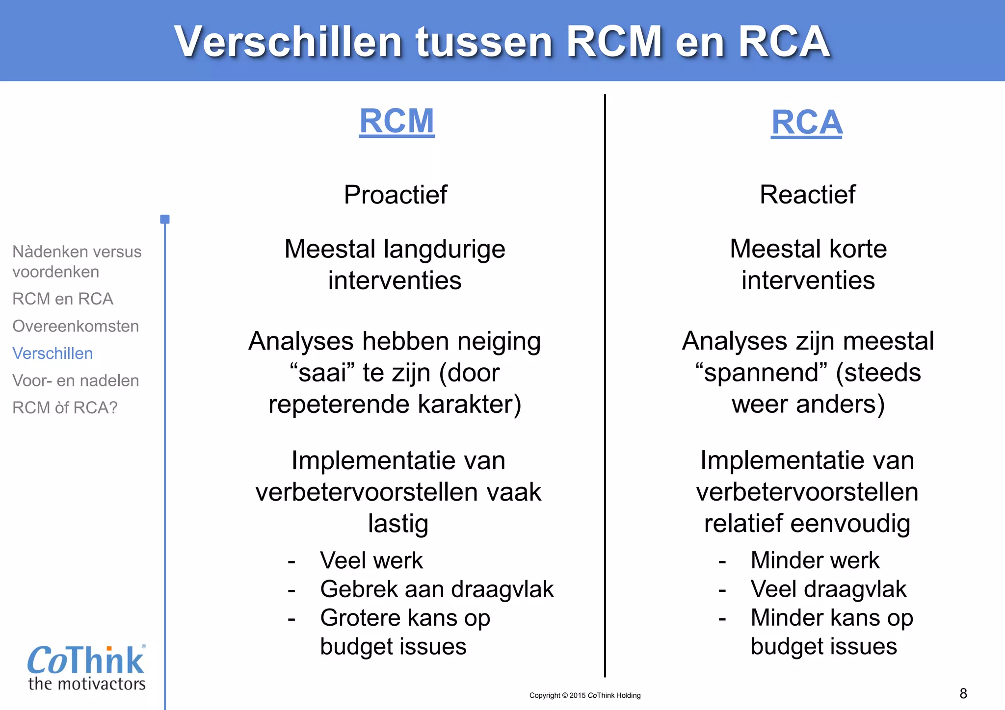 Nadenken en voordenken over storingen | PPT