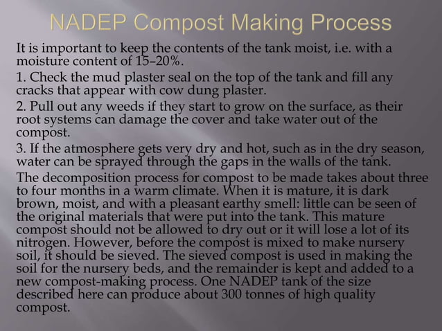 NADEP Compost.pptx | Agriculture | Industries