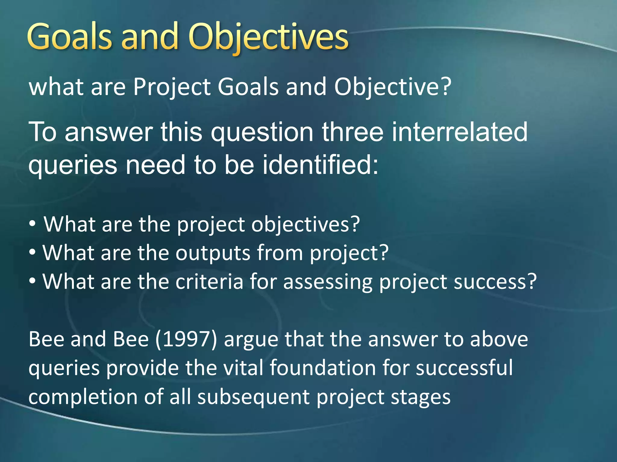 project goals and objectives | PPTX
