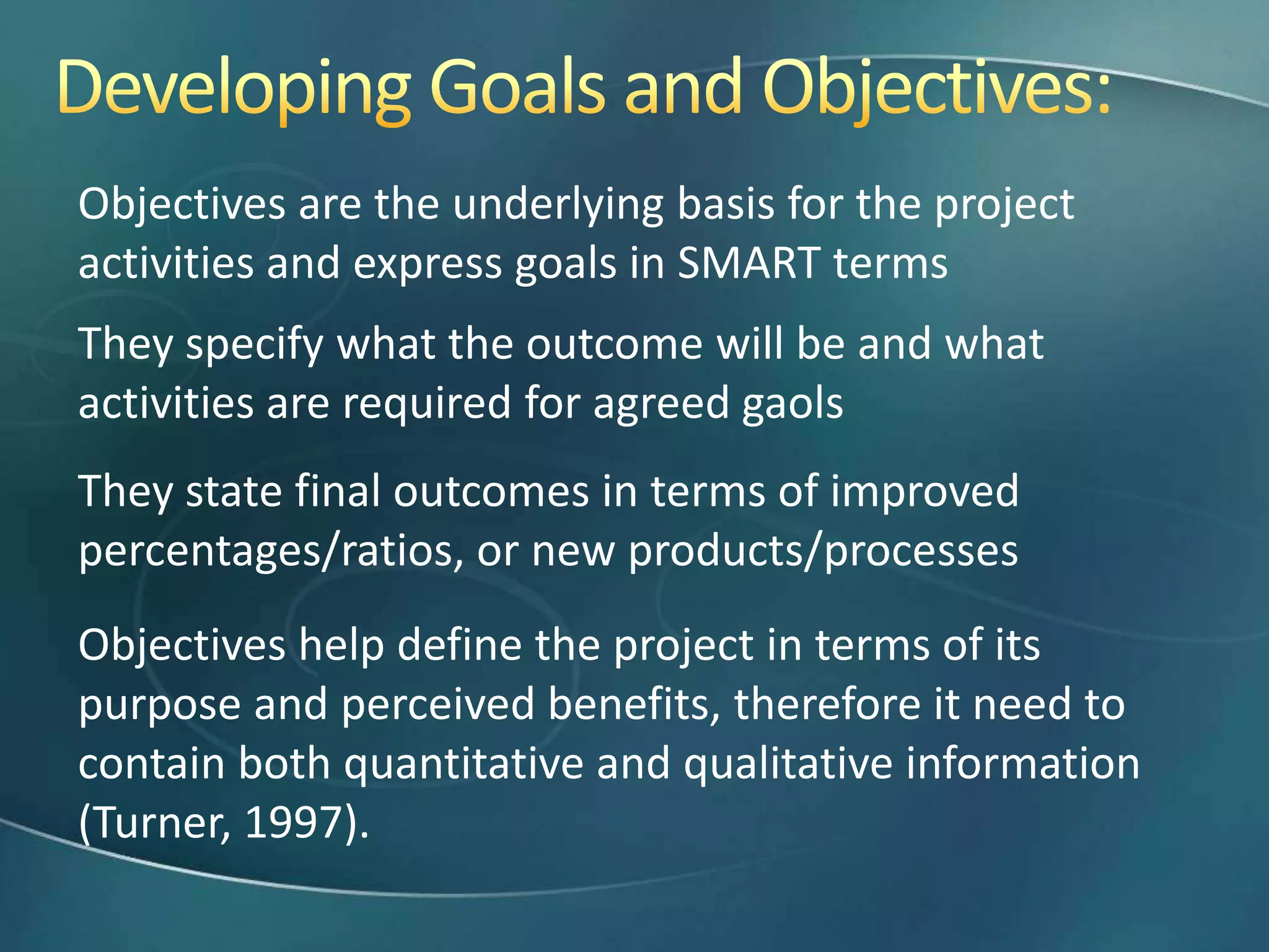 project goals and objectives | PPTX