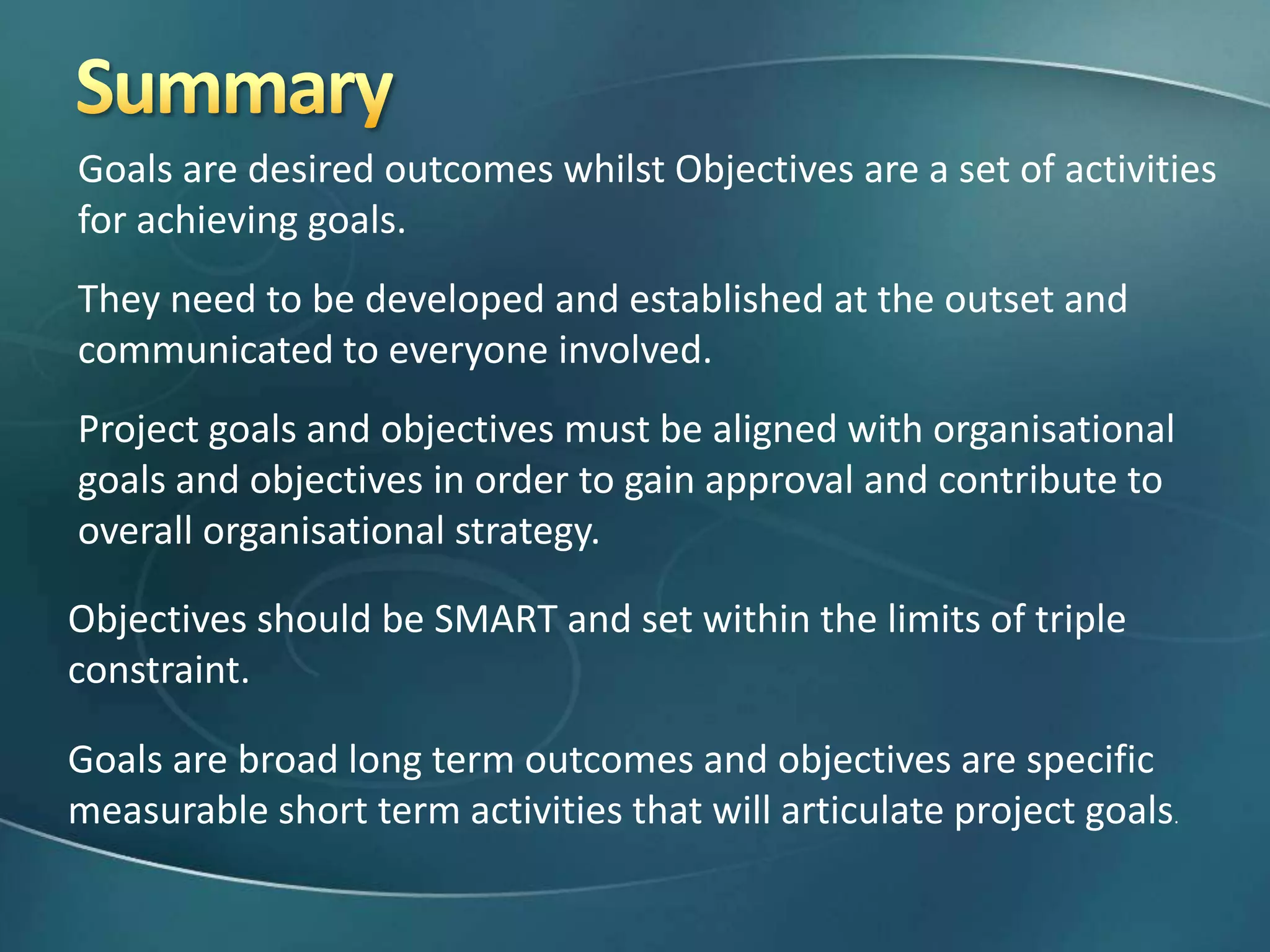 project goals and objectives | PPTX