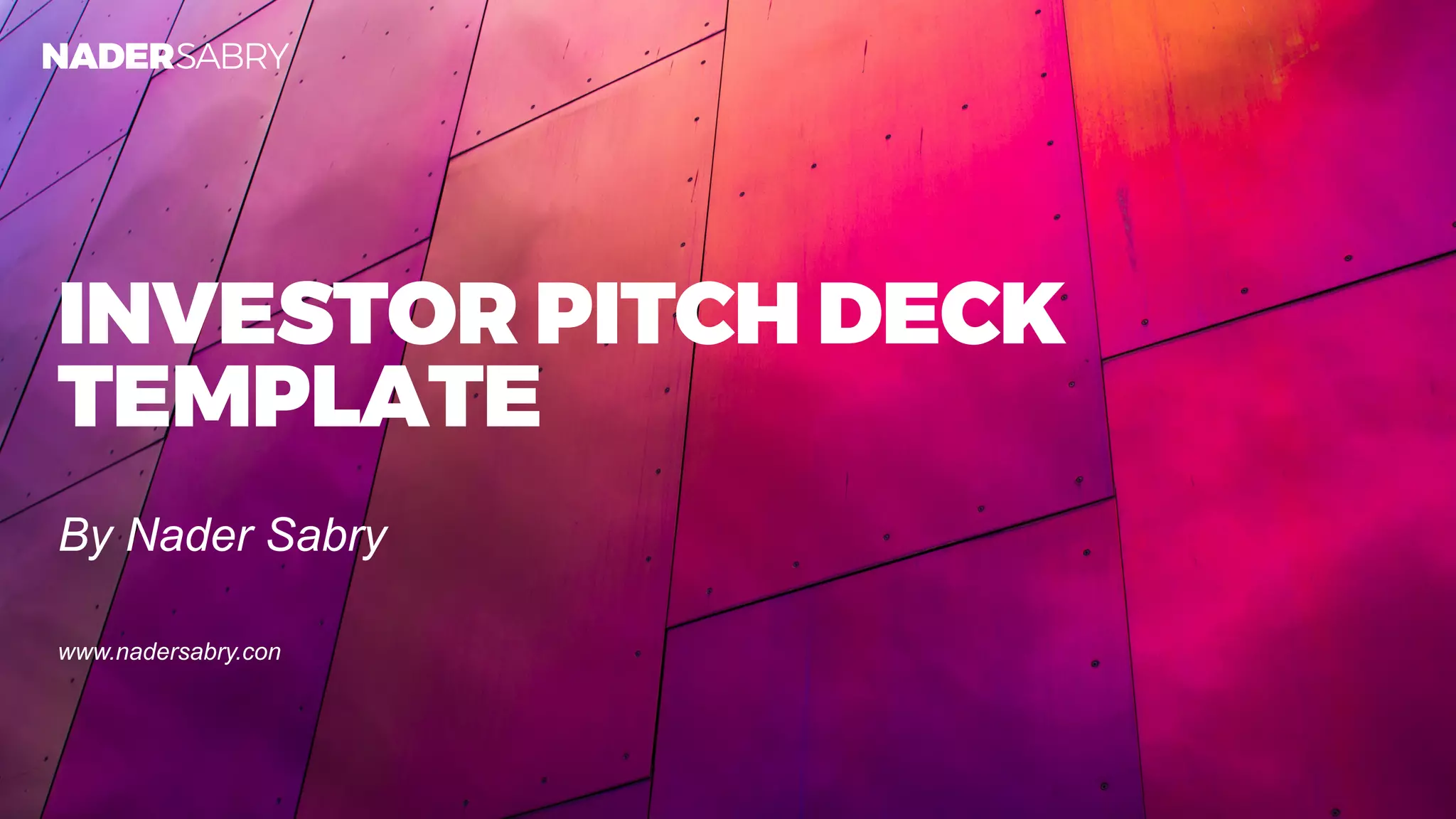 Nader sabry - investor pitch deck template | PDF