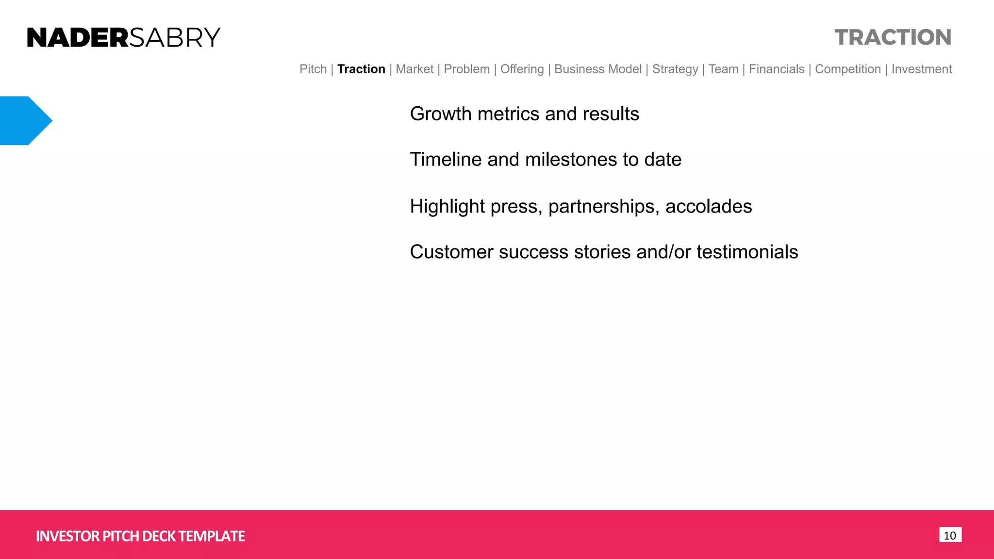 Nader sabry - investor pitch deck template | PDF