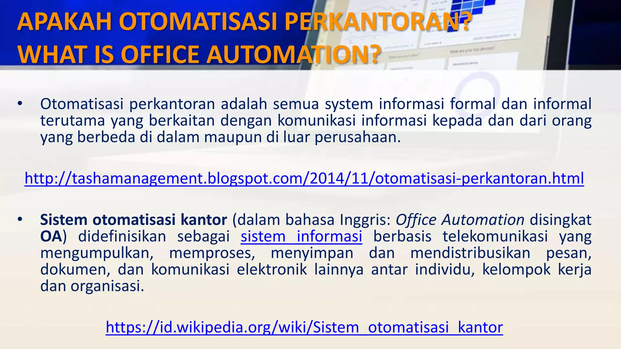 Nadhia otomatisasi perkantoran | PPT