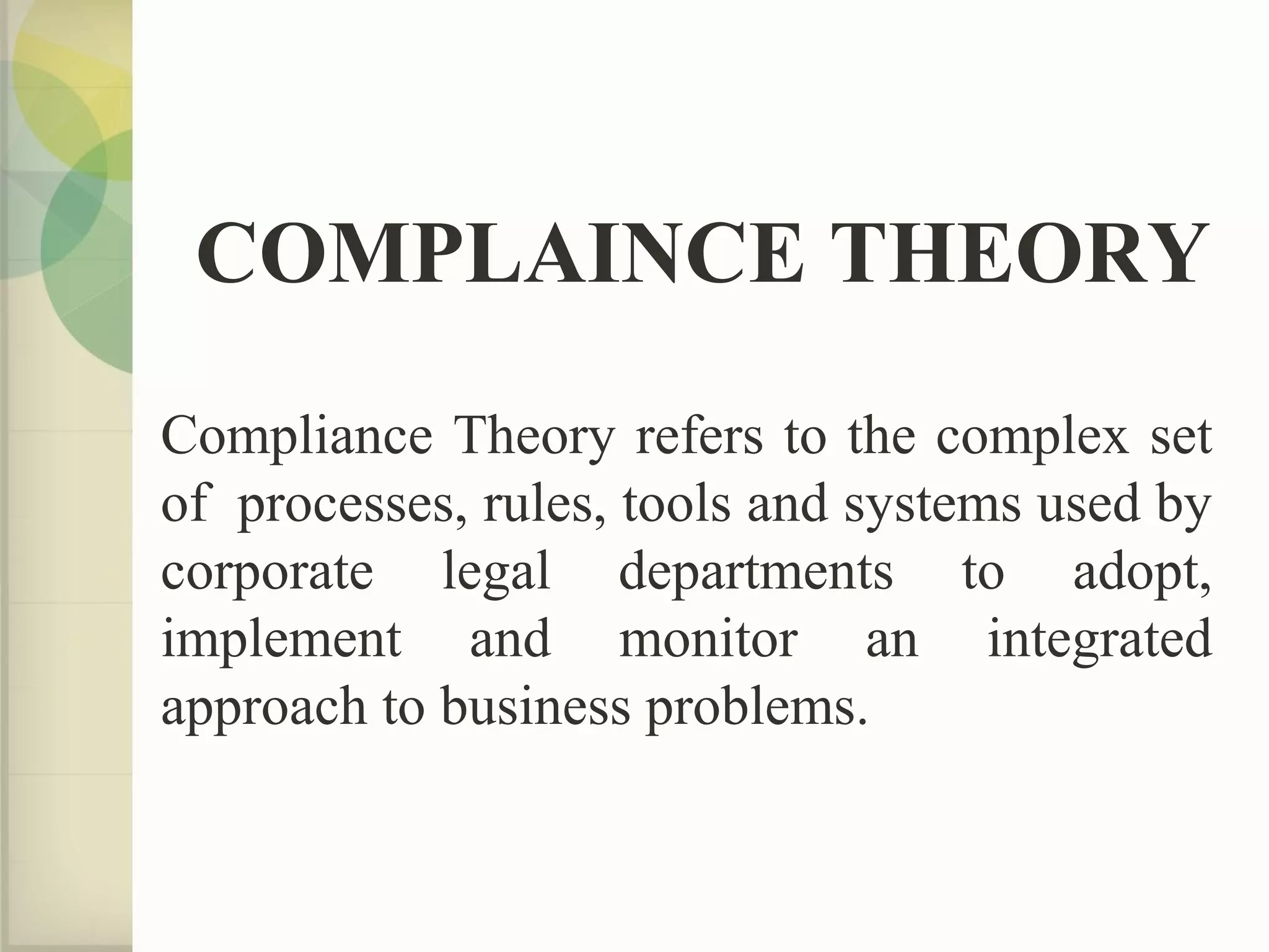 Nadia abdullah .. compliance theory | PPT