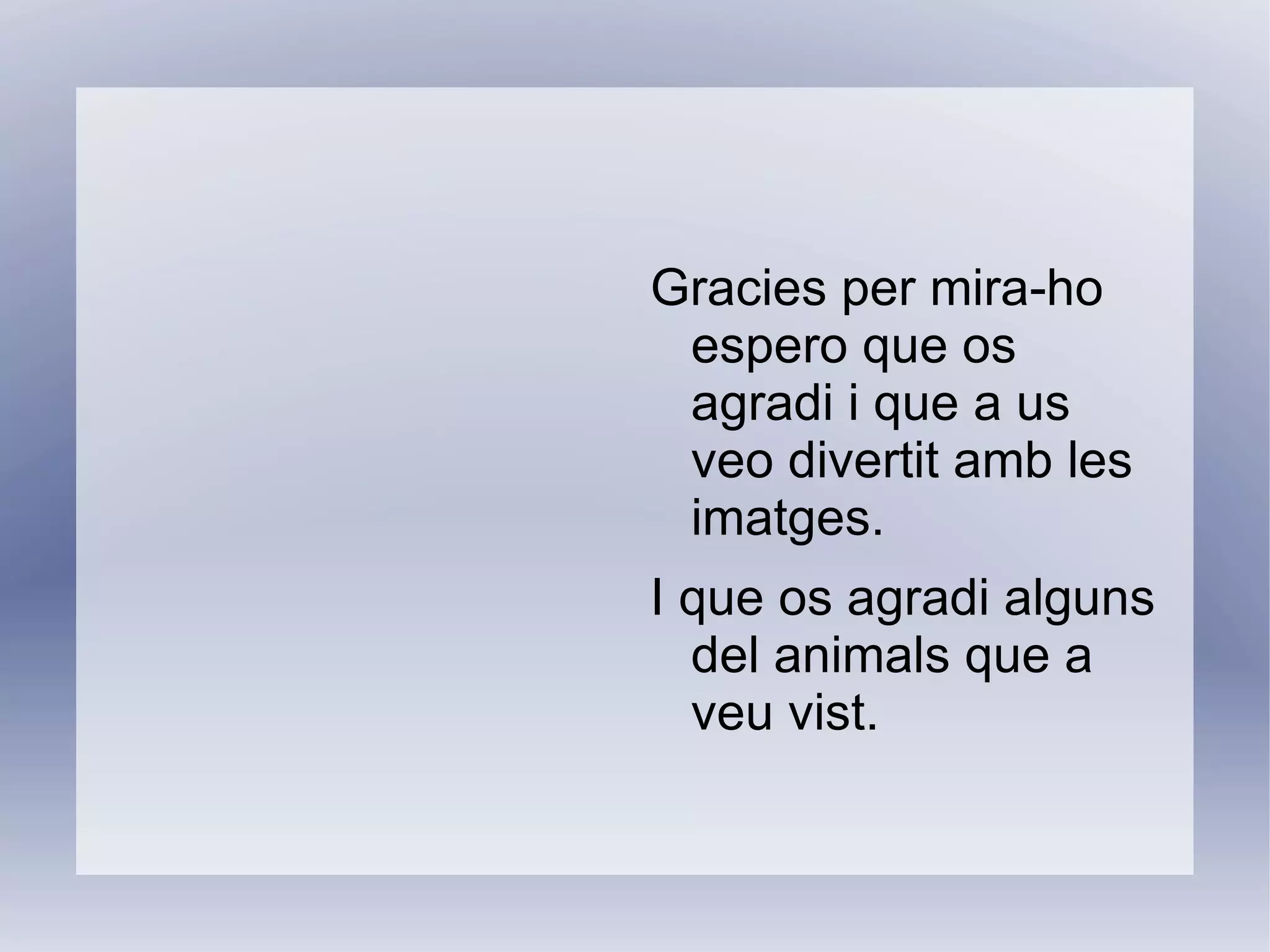 Nadia perez el animals | ODP