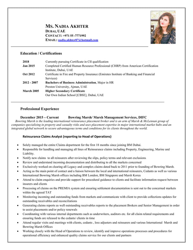 Nadia resume | PDF