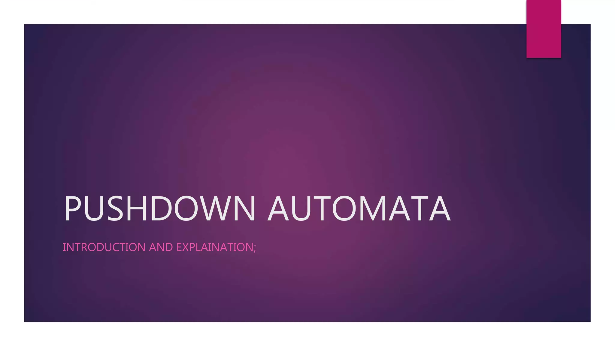 push down automata | PPT