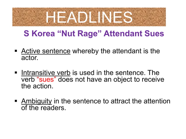 Syntactic Analysis - News excerpt | PPT