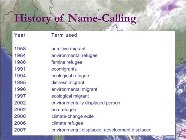 Environmental Change, Protection and Displacement | PPT